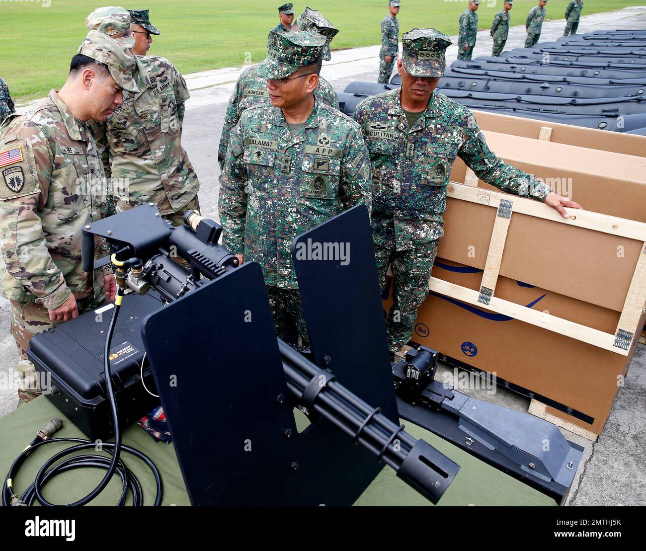 U.S. Army Col. Ernest Lee, left, and Philippine Marine Corps Commandant ...
