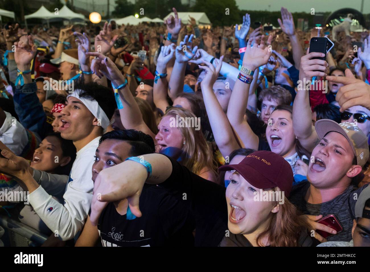 Concert goers listen during Day 3 of the Governors Ball Music Festival ...