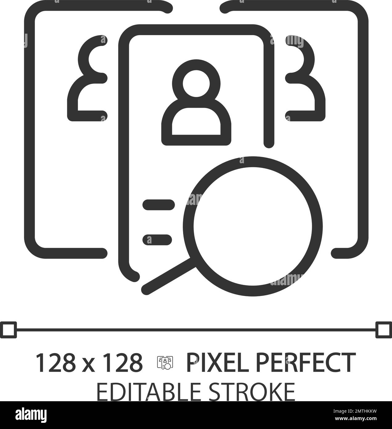 Candidate pixel perfect linear icon Stock Vector Image & Art - Alamy