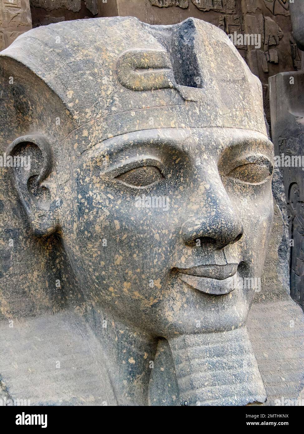 this is a statue of Ramses II At Luxor Temple Egypt Stock Photo - Alamy