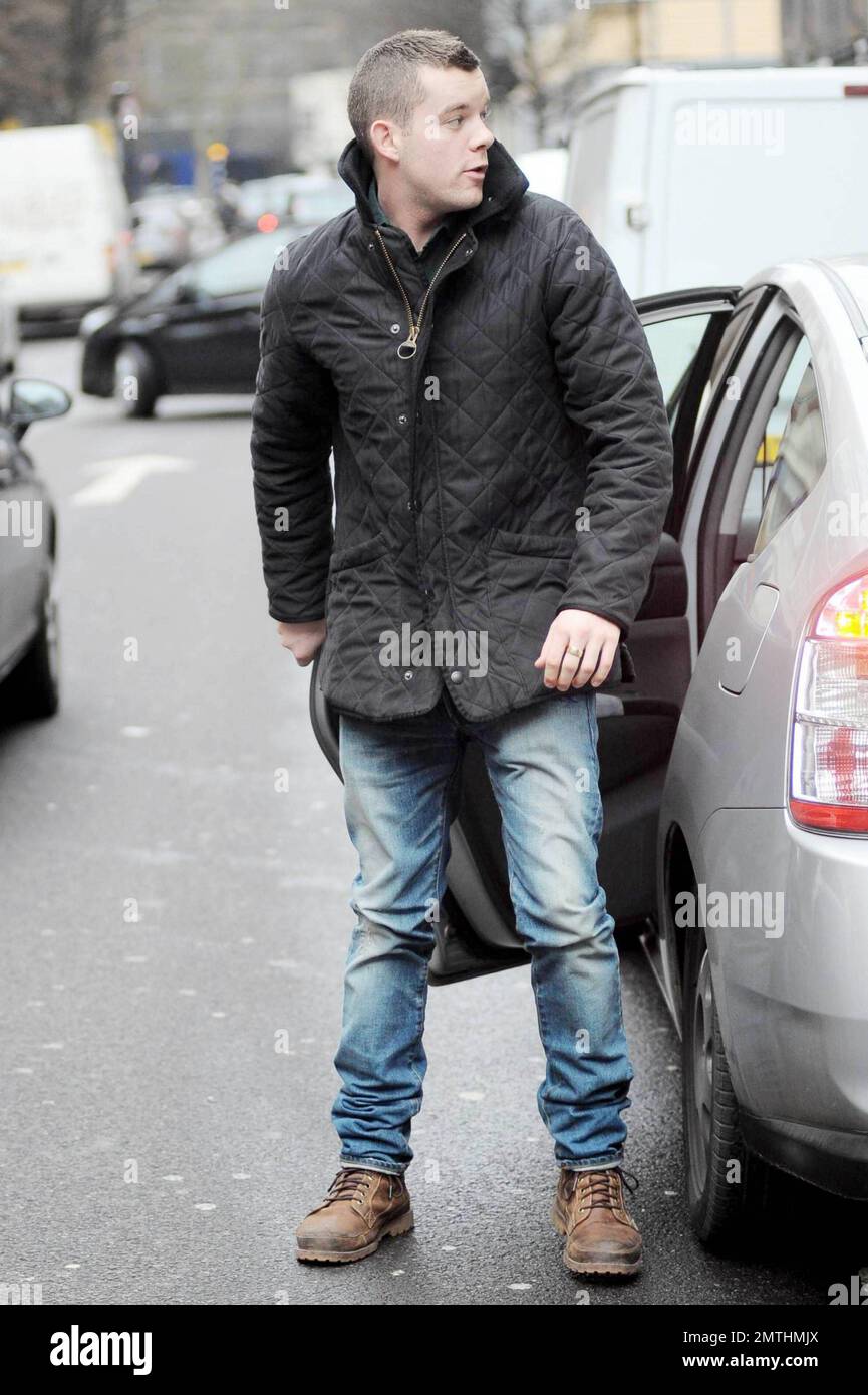 "Being Human" actor Russell Tovey gets out of his car in front of BBC ...