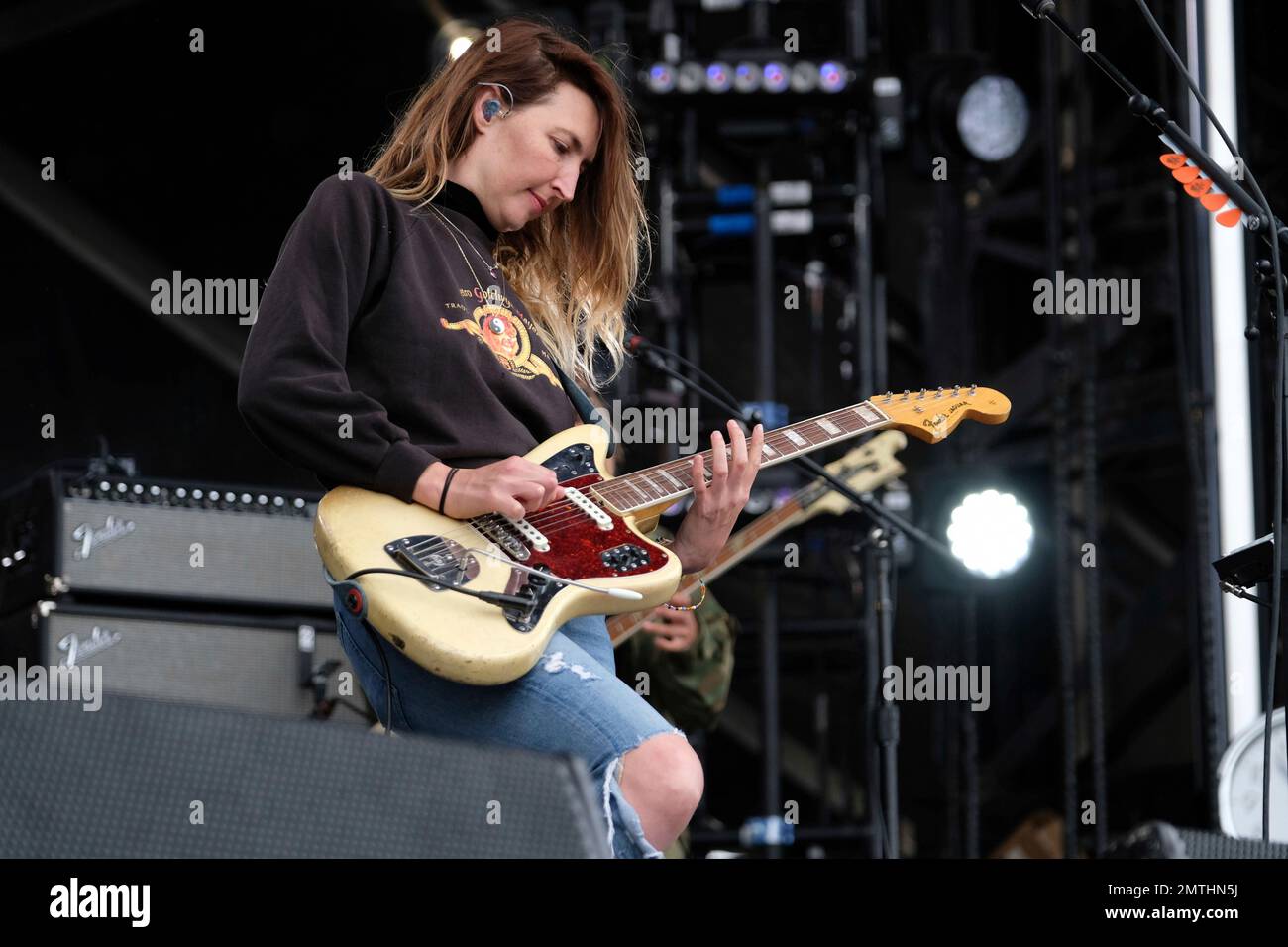 Emily Kokal from the band Warpaint performs on day three of the ...