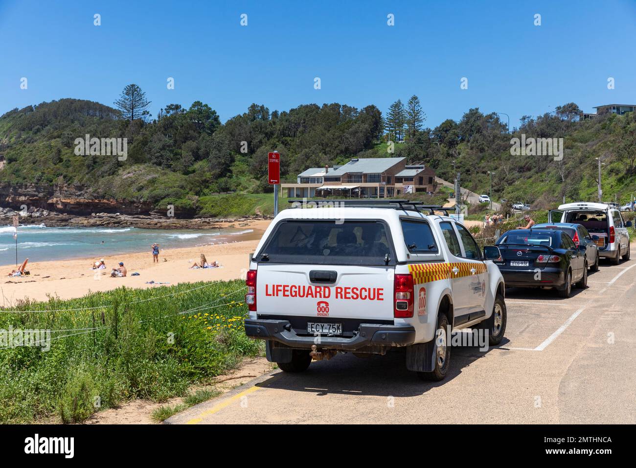 Australian lifeguard rescue vehicle parked at Warriewood beach Sydney ...