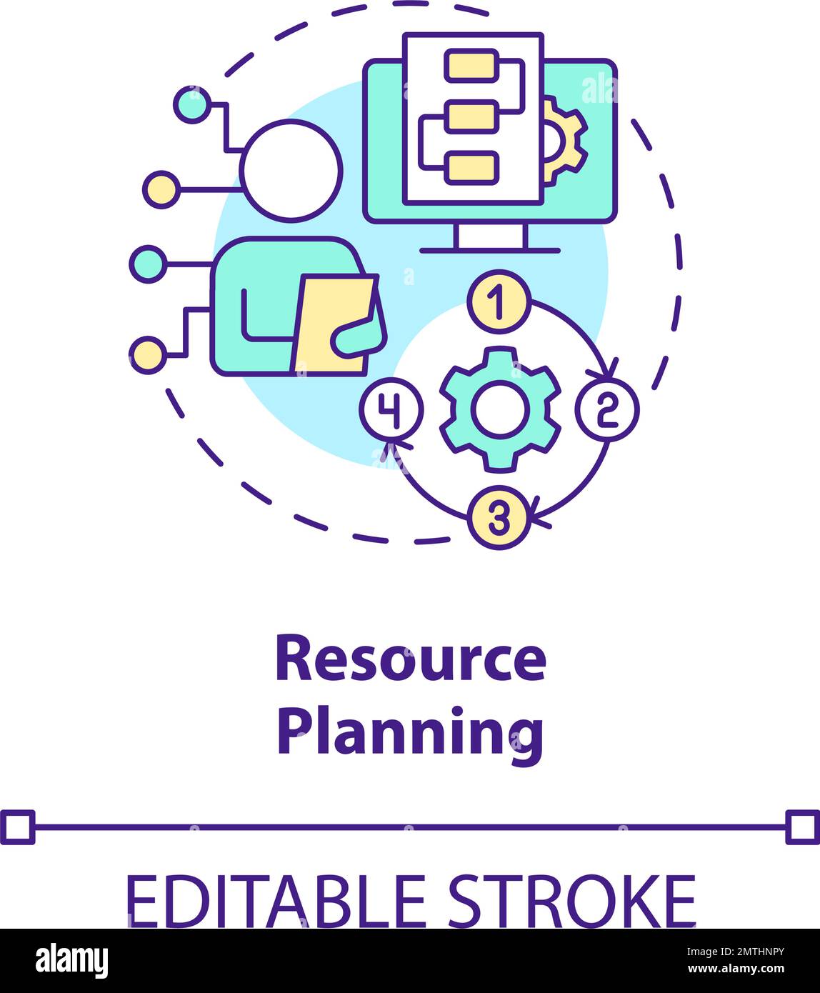 Resource planning concept icon Stock Vector Image & Art - Alamy