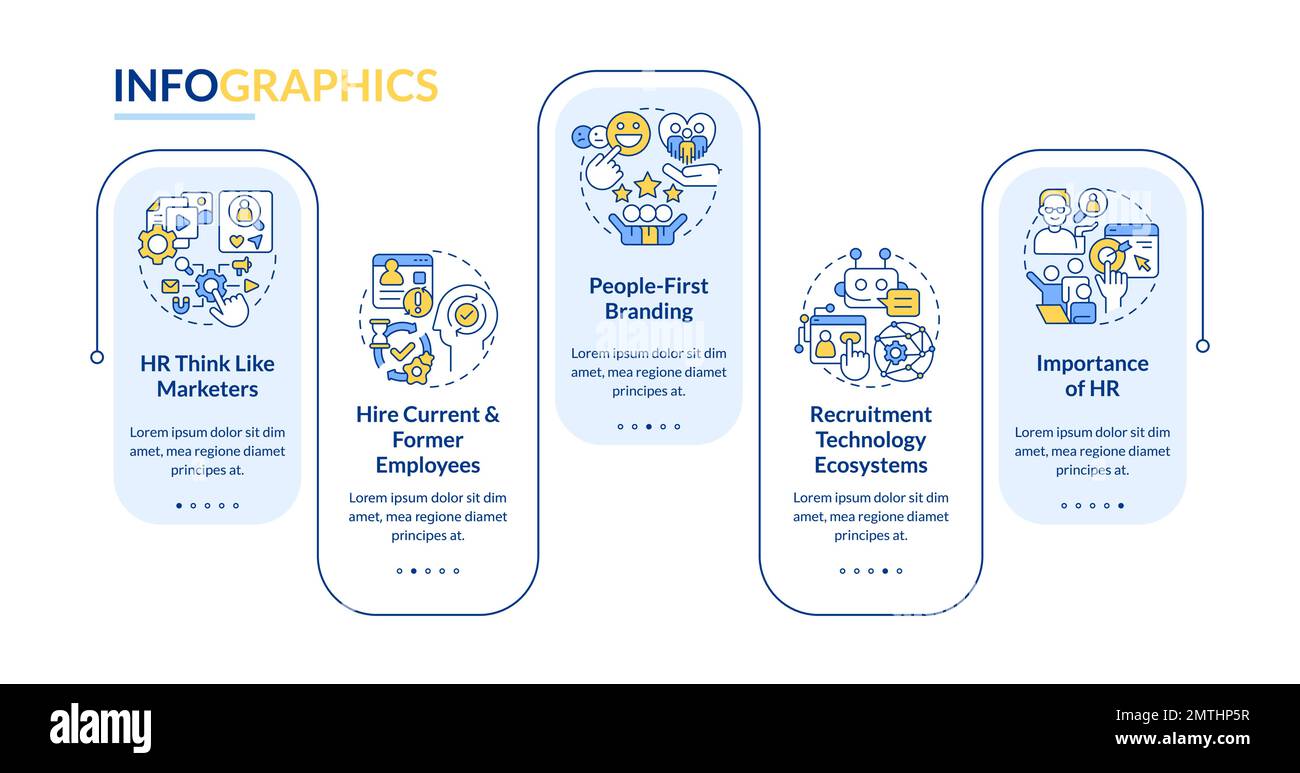 Recruitment trends blue rectangle infographic template Stock Vector Image & Art - Alamy