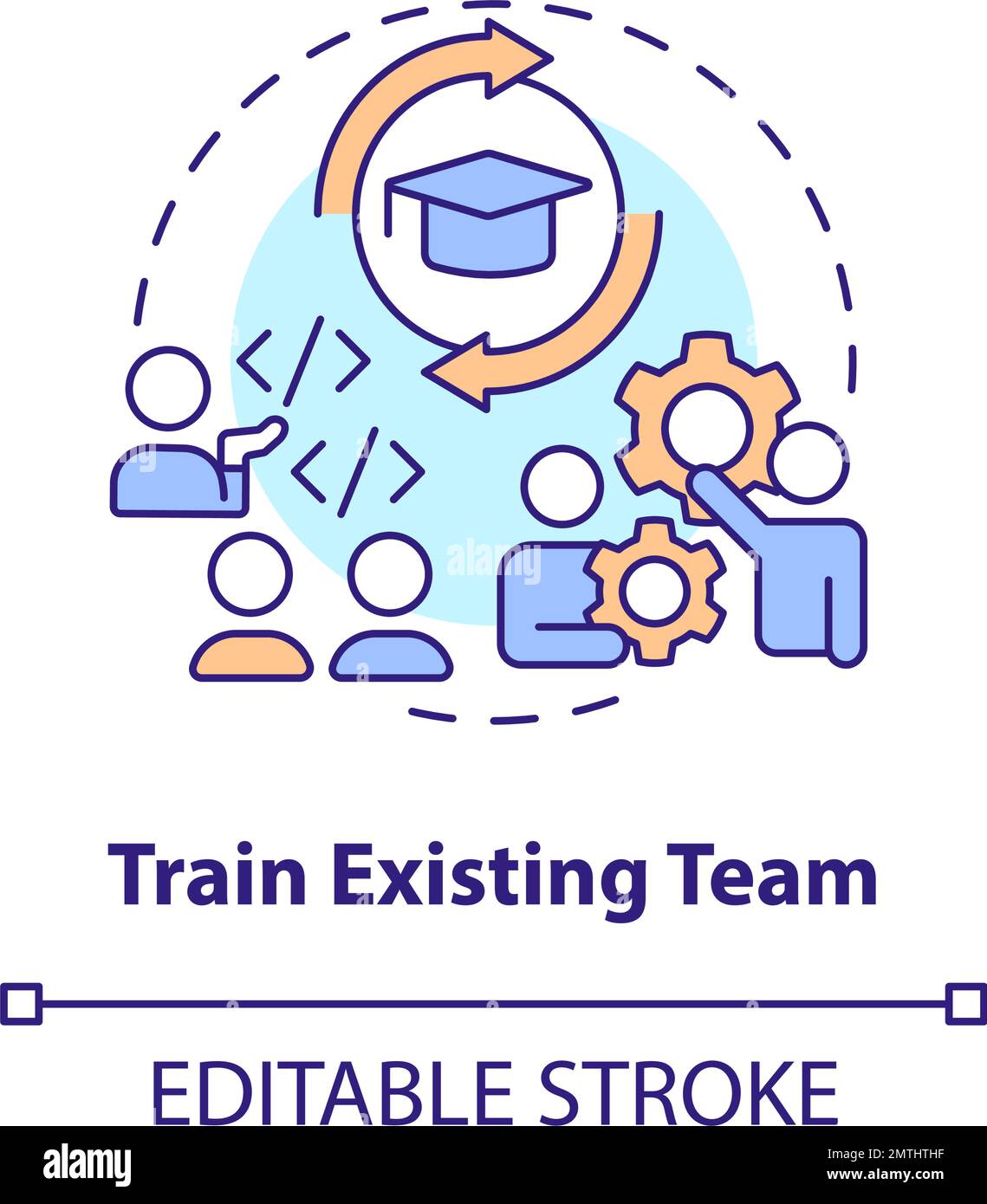 Train existing team concept icon Stock Vector Image & Art - Alamy