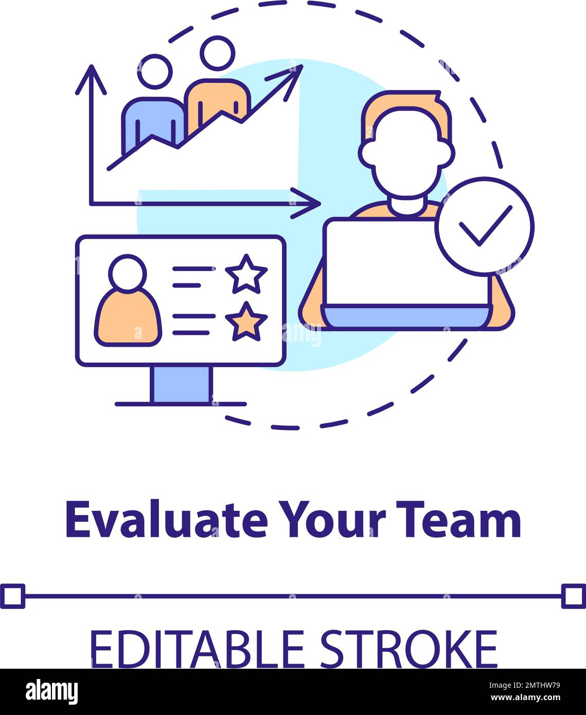 Evaluate your team concept icon Stock Vector Image & Art - Alamy