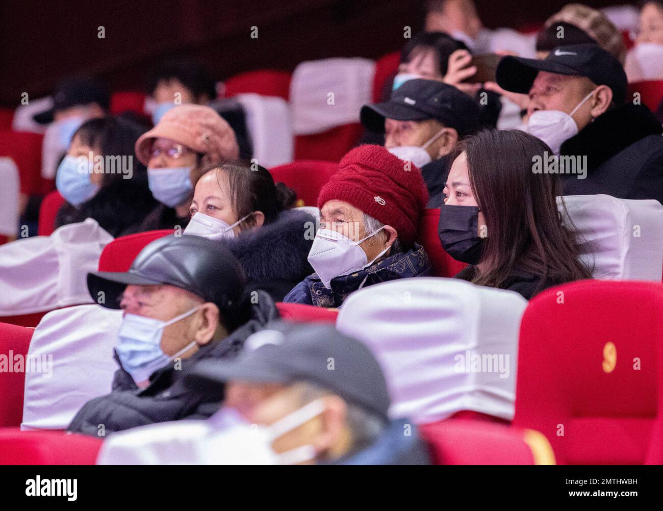 HOHHOT, CHINA - FEBRUARY 1, 2023 - People watch Shanxi opera at Hongyan ...