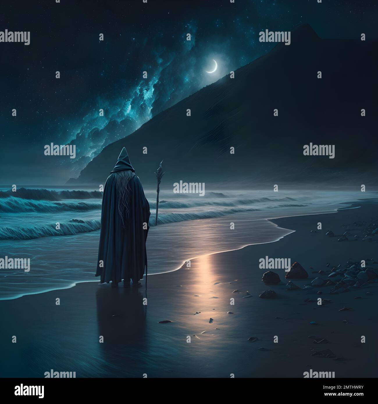 Wizard illustration hi-res stock photography and images - Alamy