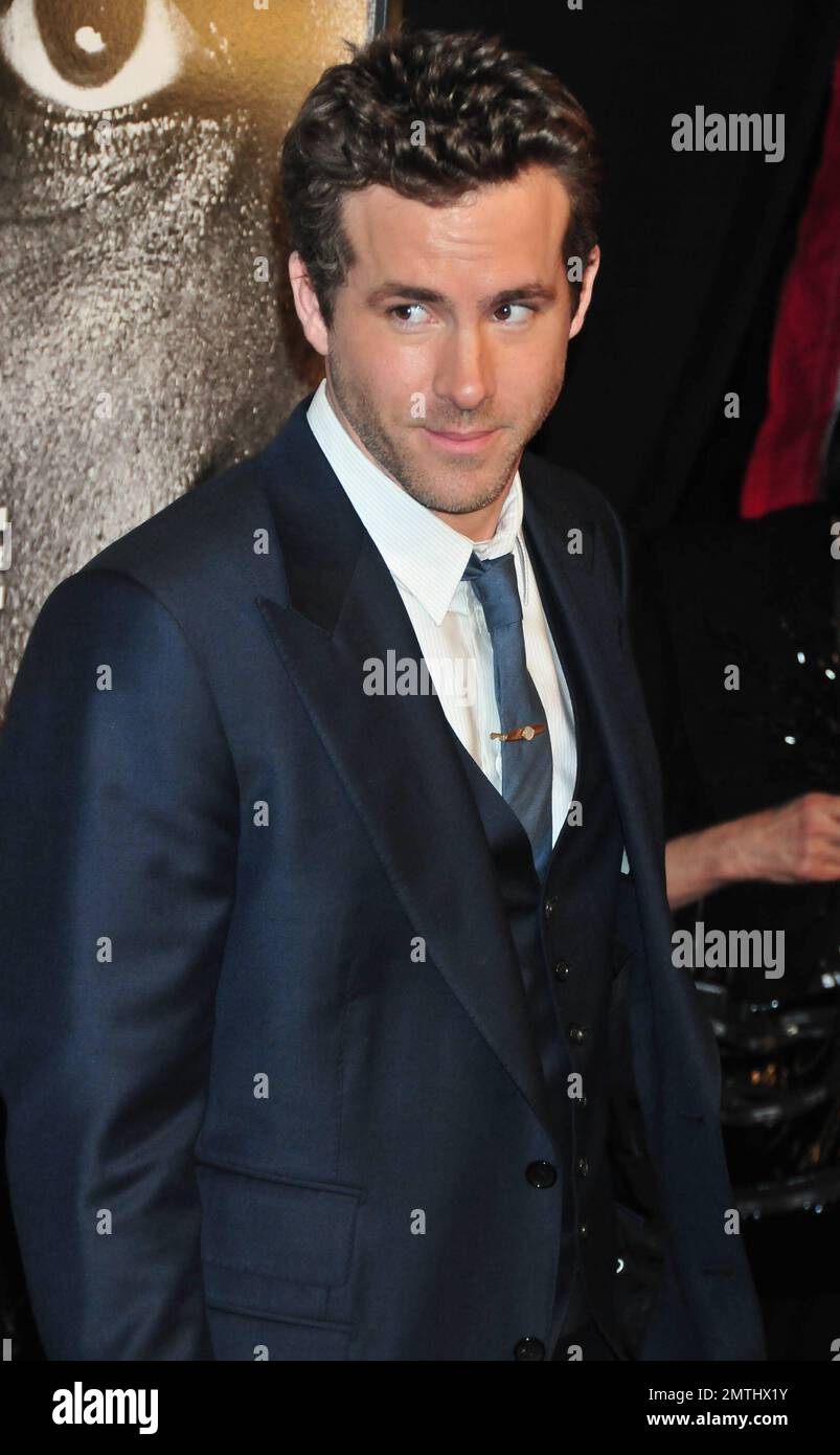 Ryan Reynolds at the premiere of "Safe House" held at the SVA Theater ...