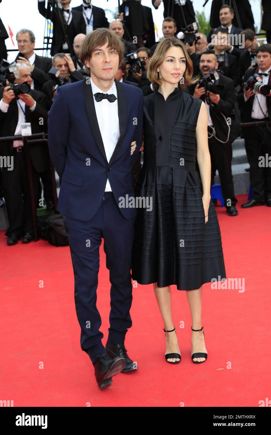 Thomas Mars and Sofia Coppola at the “Saint-Laurent” gala premiere held at Palais des Festivals ...