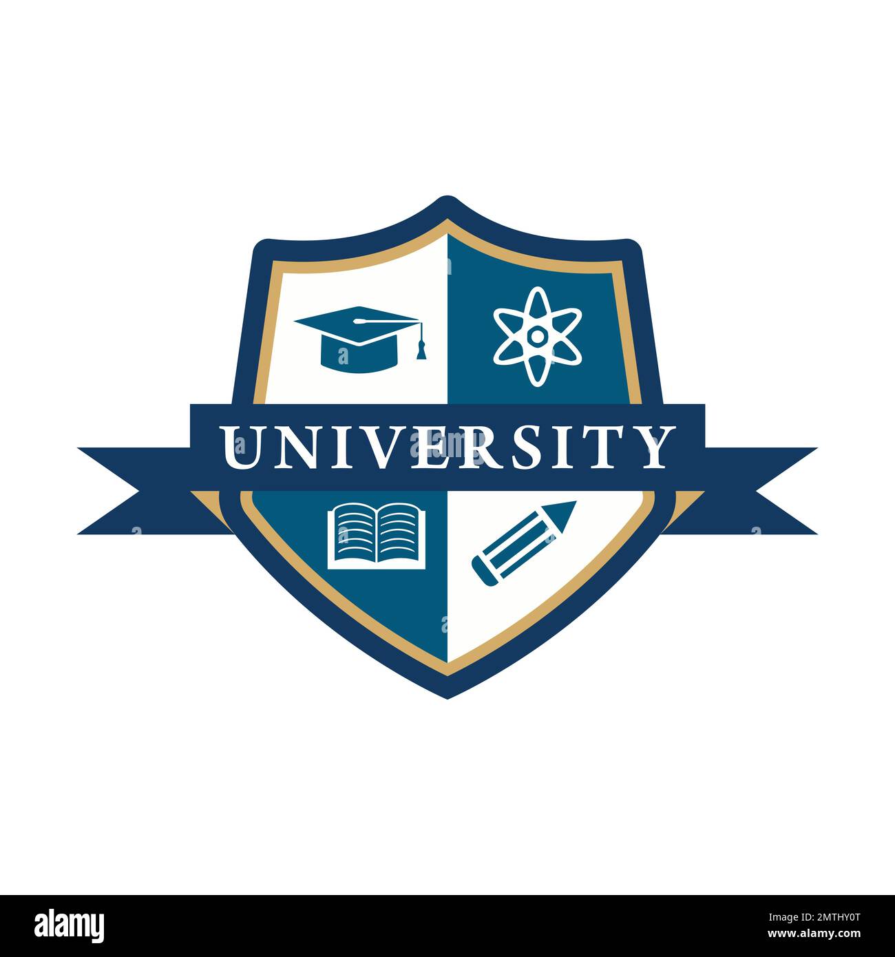 University college school badge logo design vector image. Education ...