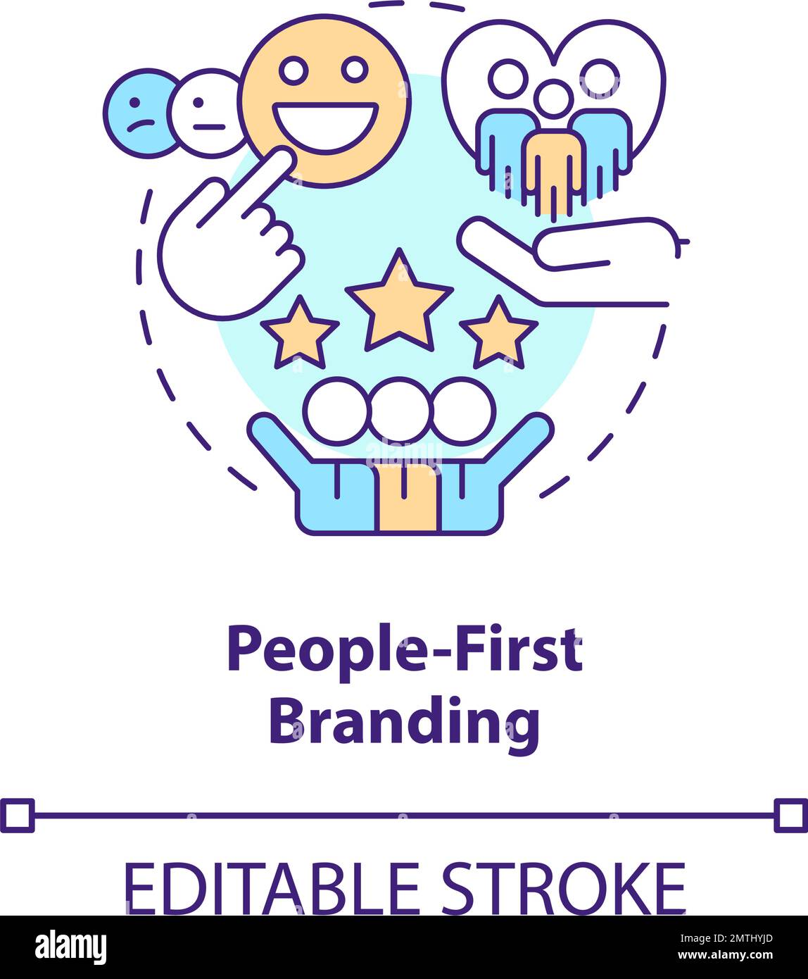 People-first branding concept icon Stock Vector Image & Art - Alamy