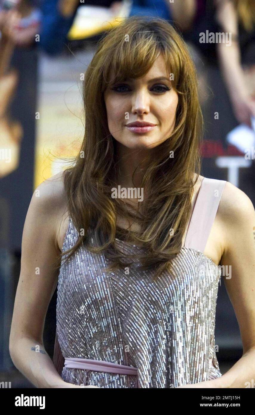 Angelina Jolie at the premiere of "Salt" at the Empire Leicester Square ...