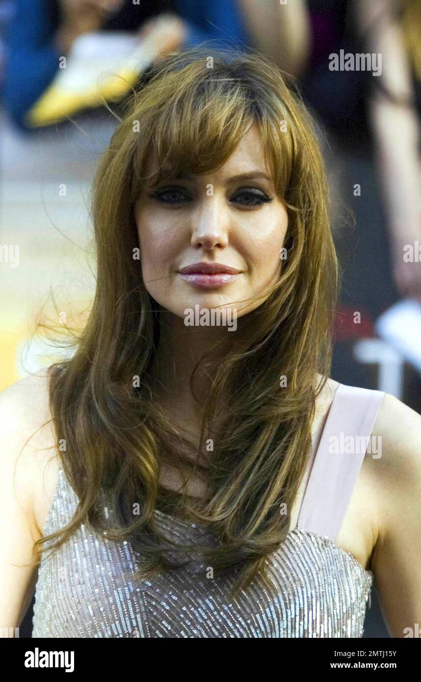 Angelina Jolie at the premiere of "Salt" at the Empire Leicester Square ...