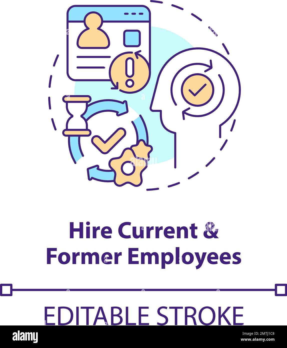 Hire current and former employees concept icon Stock Vector Image & Art ...