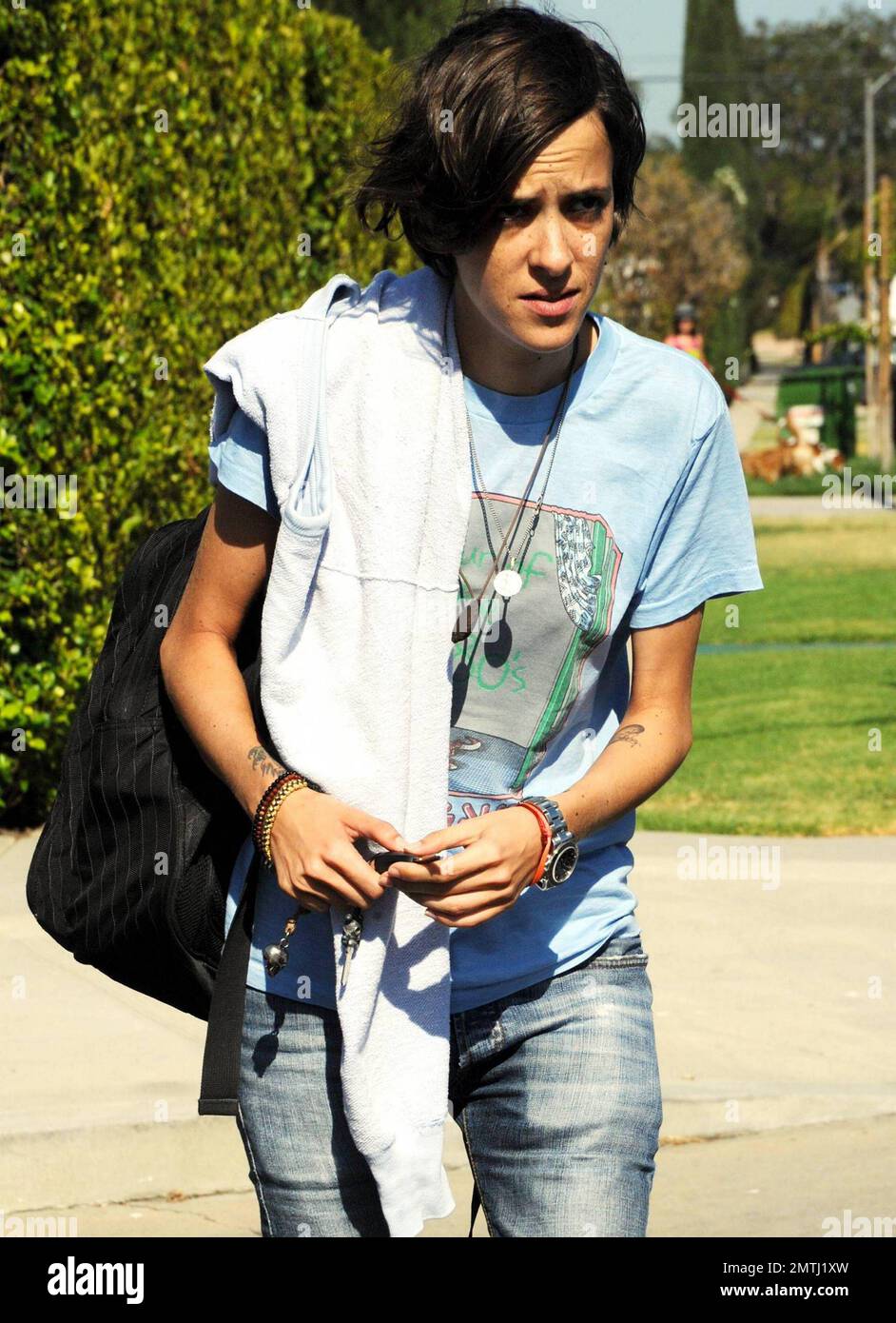 Lindsay Lohan's gal pal Samantha Ronson looks very serious as she ...