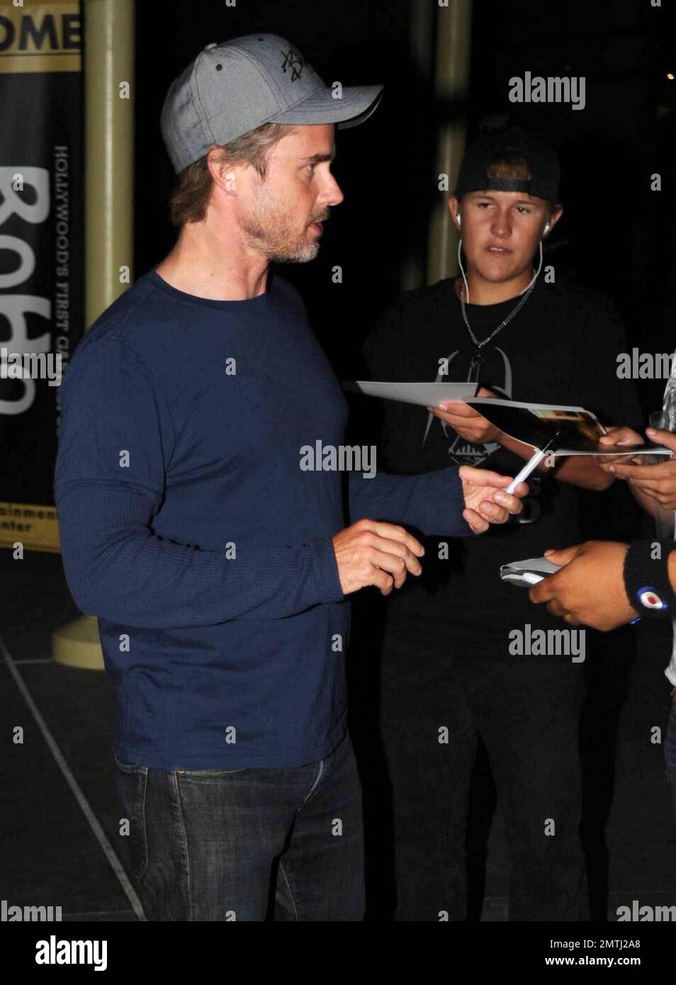 True Blood actor Sam Trammell signs autographs for fans as he is ...