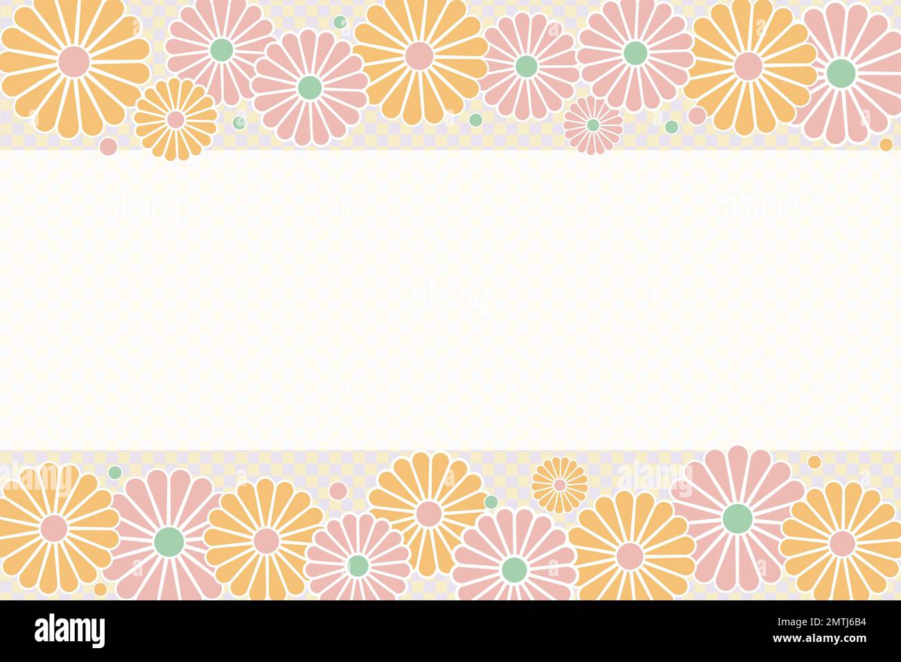 Orange and pink flowers frame with copy space Stock Vector Image & Art ...