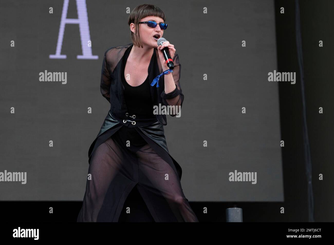 Katie Gavin from the band MUNA performs on day one of the Governors ...