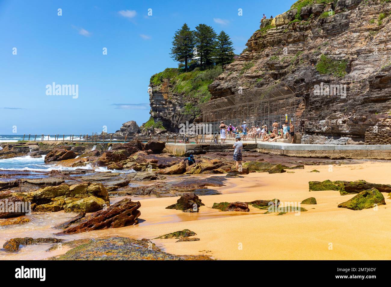 Avalon Beach Sydney Australia beach ocean rock pool swimming pool with ...
