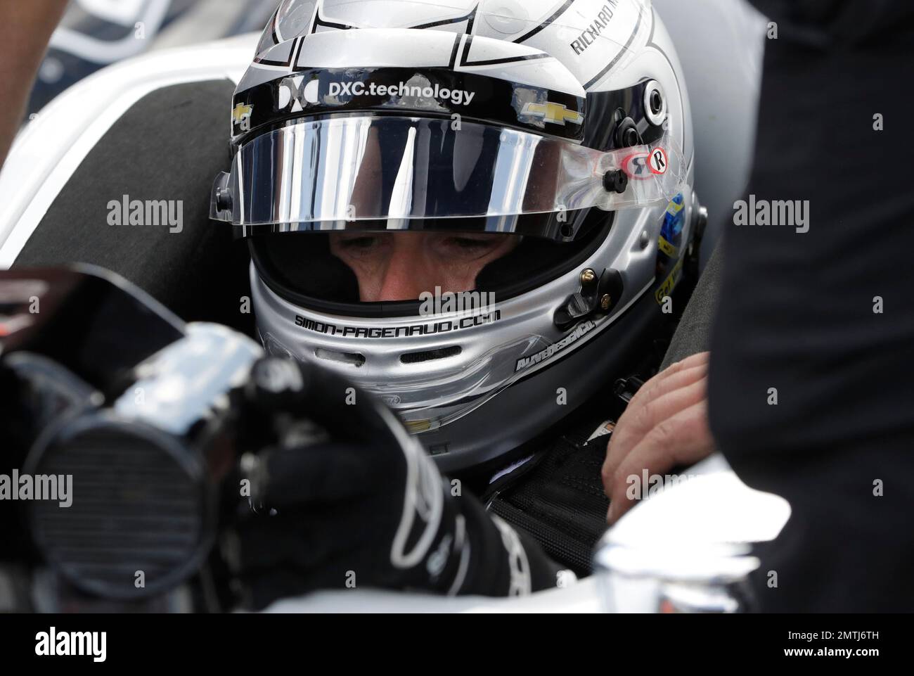 Simon Pagenaud of France prepares for a practice session, Friday, June ...
