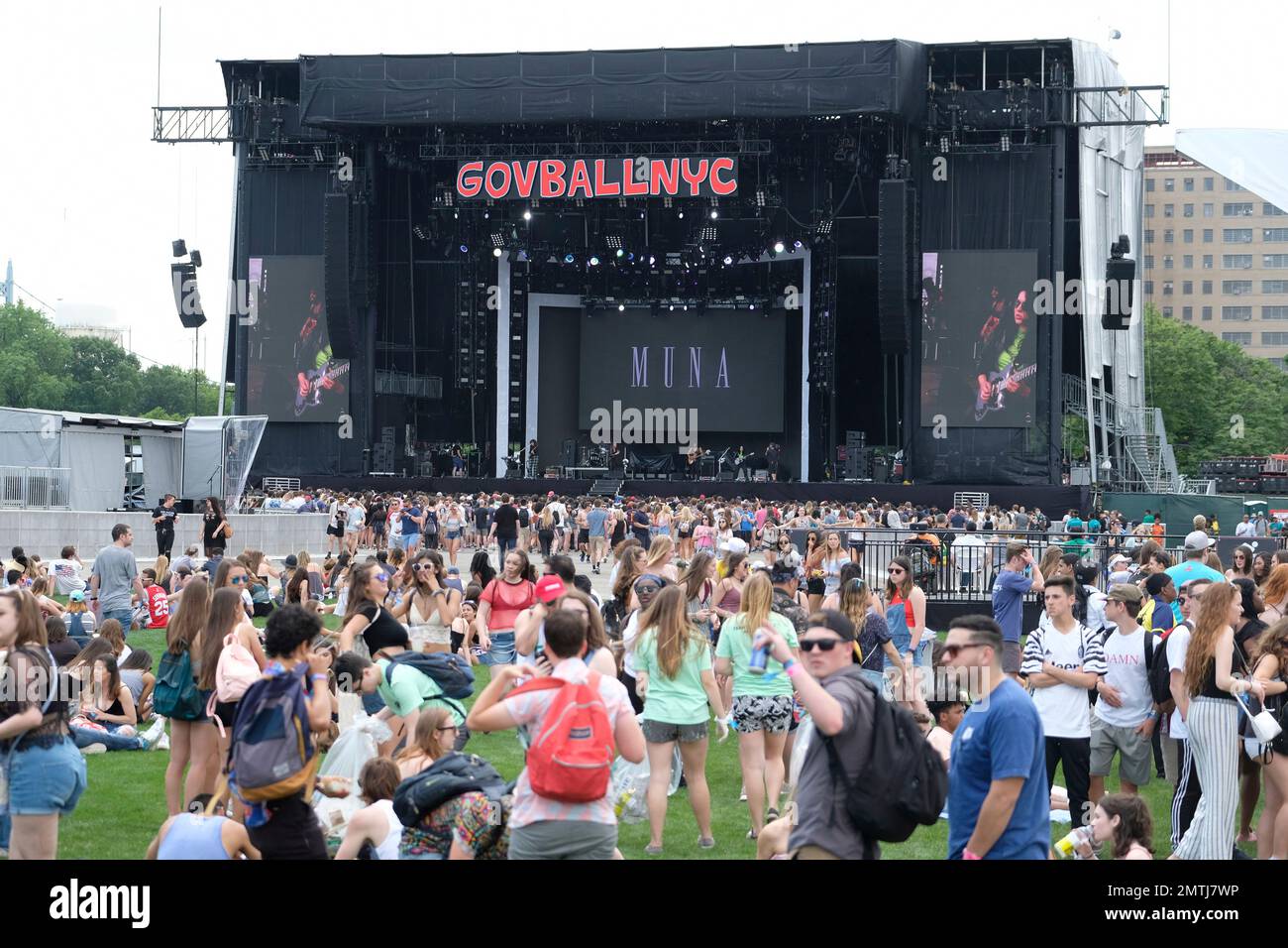 The main stage at the 3rd annual Governors Ball Music Festival is seen ...
