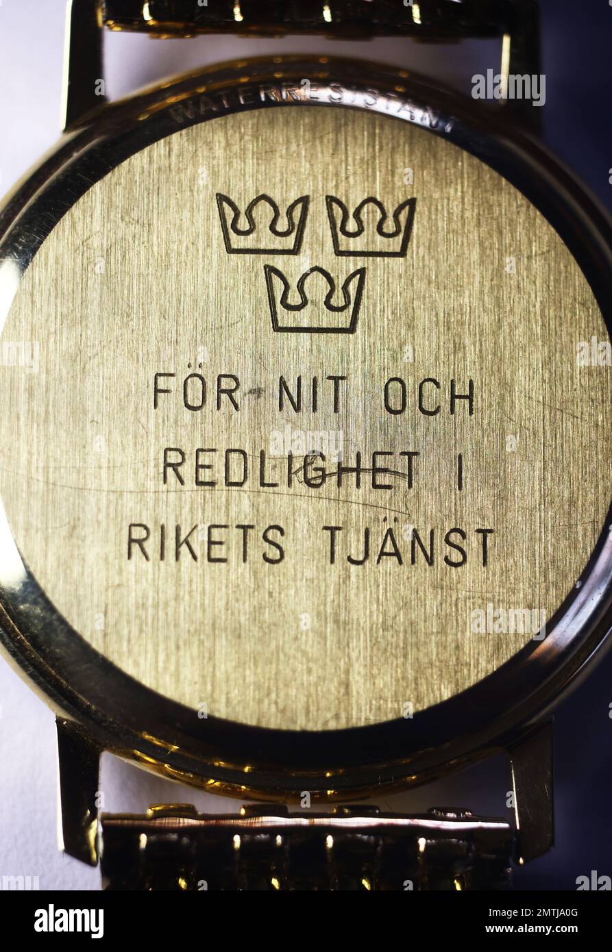 Tissot goldwatch, received by a Swedish civil servant for long and ...