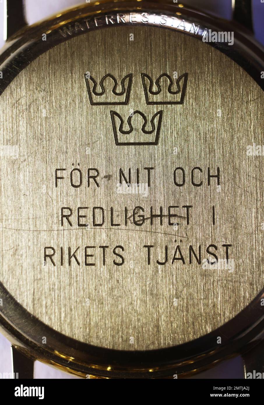 Tissot goldwatch, received by a Swedish civil servant for long and ...