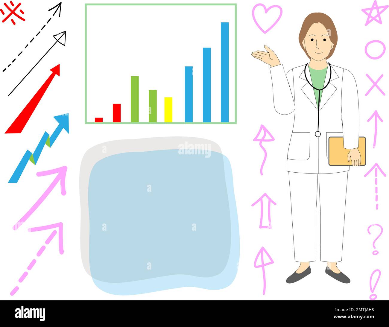 A female doctor, veterinarian with arrow icons Stock Vector Image & Art ...