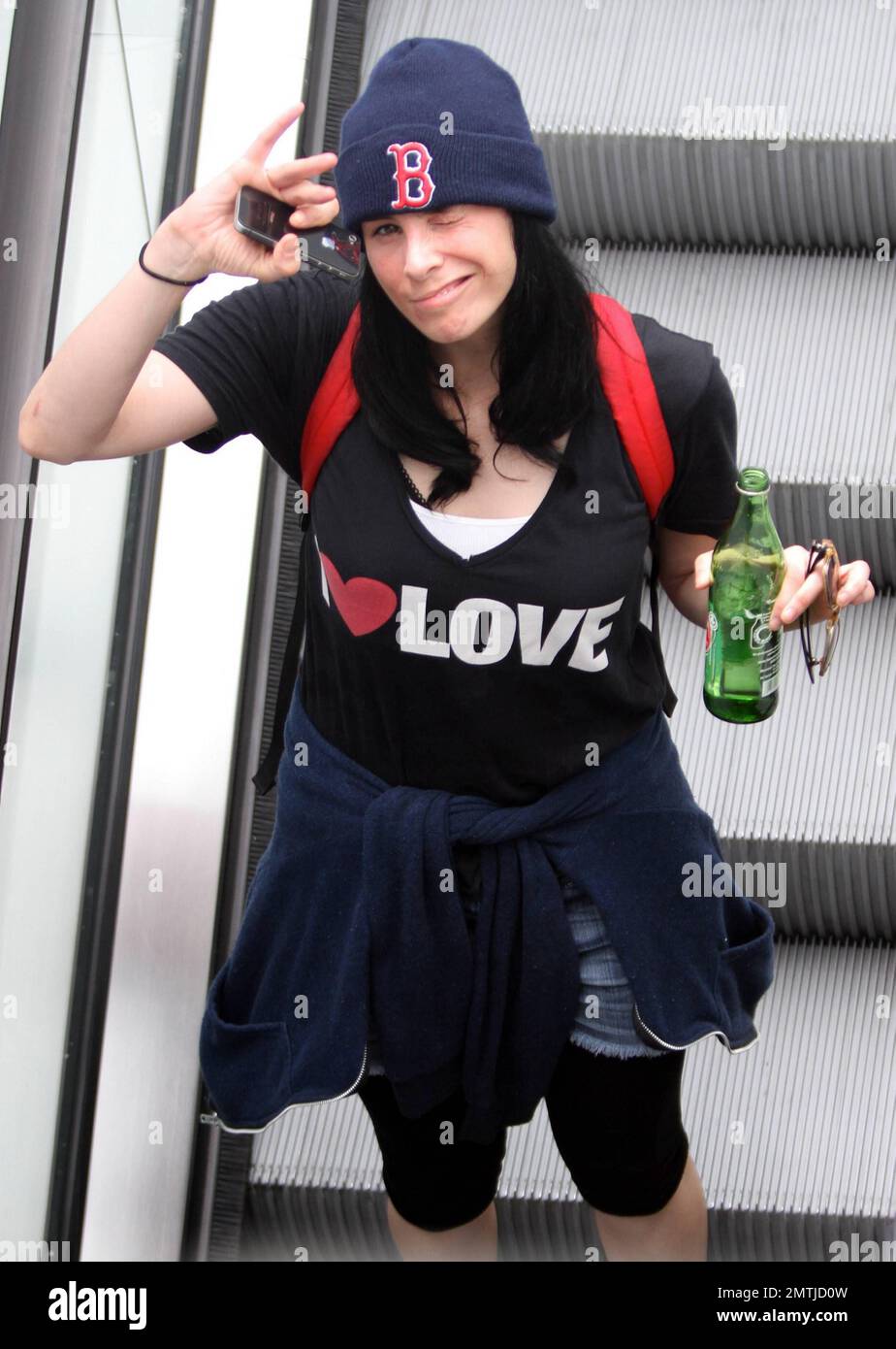 EXCLUSIVE!! Comedian Sarah Silverman wears an "I Heart Love" t shirt as ...