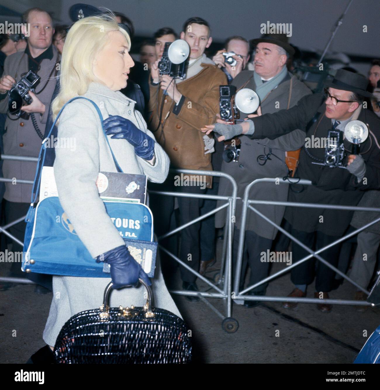 Cynthia Lennon, young wife of Beatles' member John Lennon, arrives ...