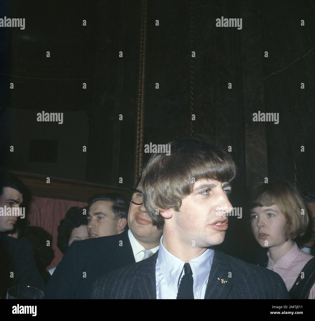Ringo Starr, drummer of the British rock band the Beatles, is pictured ...