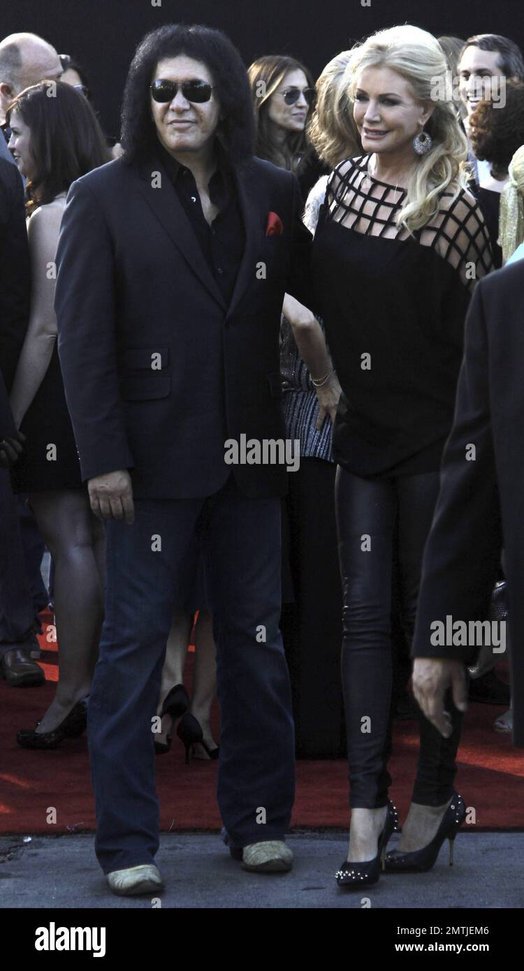 Gene Simmons and wife Shannon Tweed arrive at the Los Angeles premiere ...