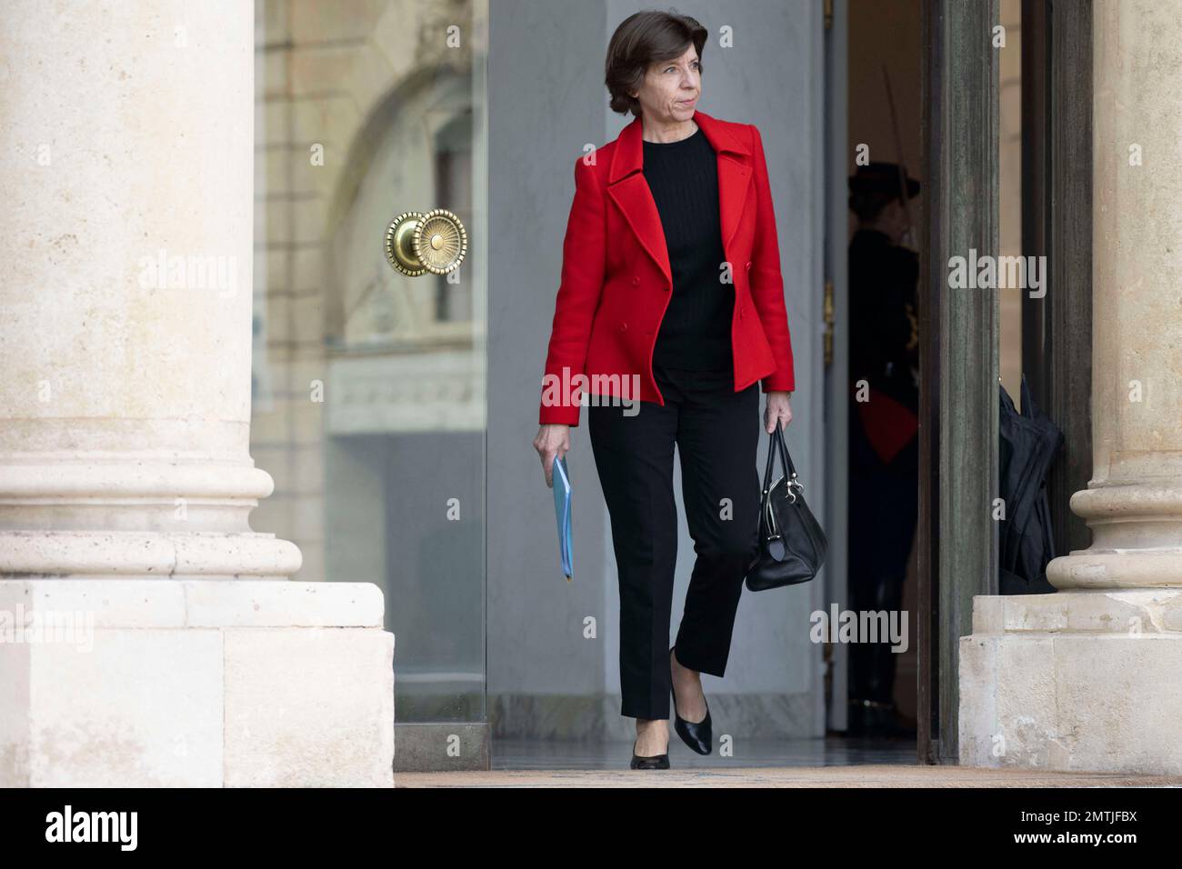 Foreign and European Affairs Minister Catherine Colonna leaves the ...