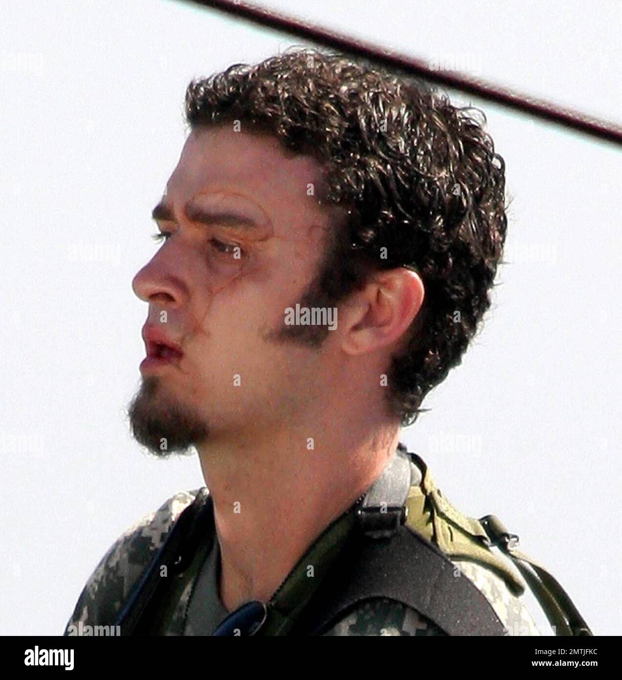 Justin TImberlake films a scene for the movie Southland Tales in Santa ...