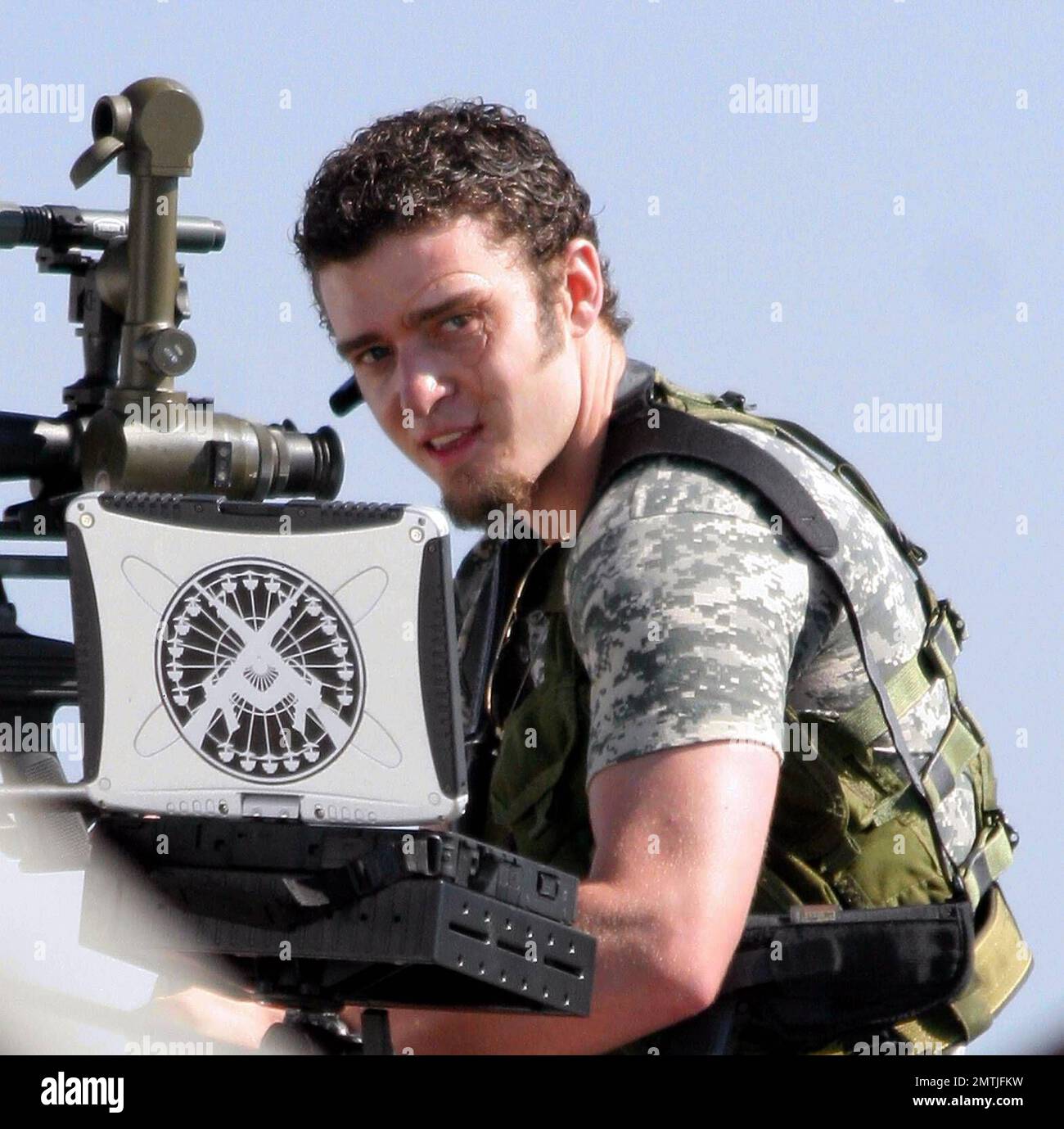 Justin TImberlake films a scene for the movie Southland Tales in Santa ...