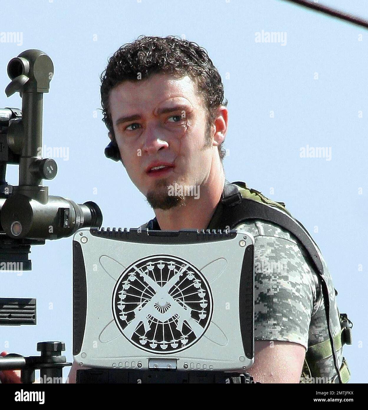 Justin TImberlake films a scene for the movie Southland Tales in Santa ...