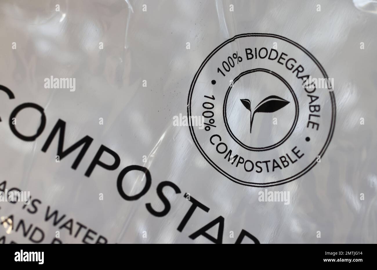 A compostable bag from a company Stock Photo - Alamy