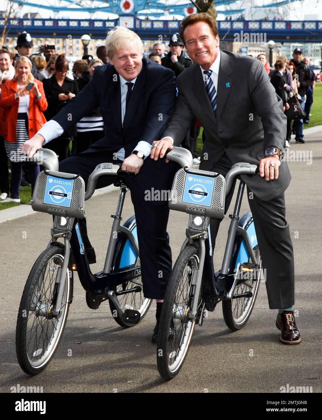 Former California Governor and actor Arnold Schwarzenegger and London ...