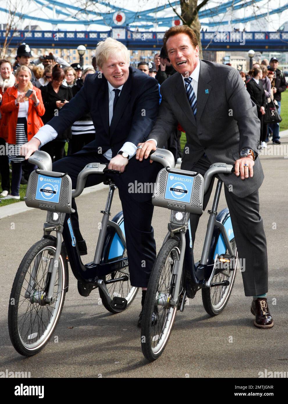 Former California Governor and actor Arnold Schwarzenegger and London ...