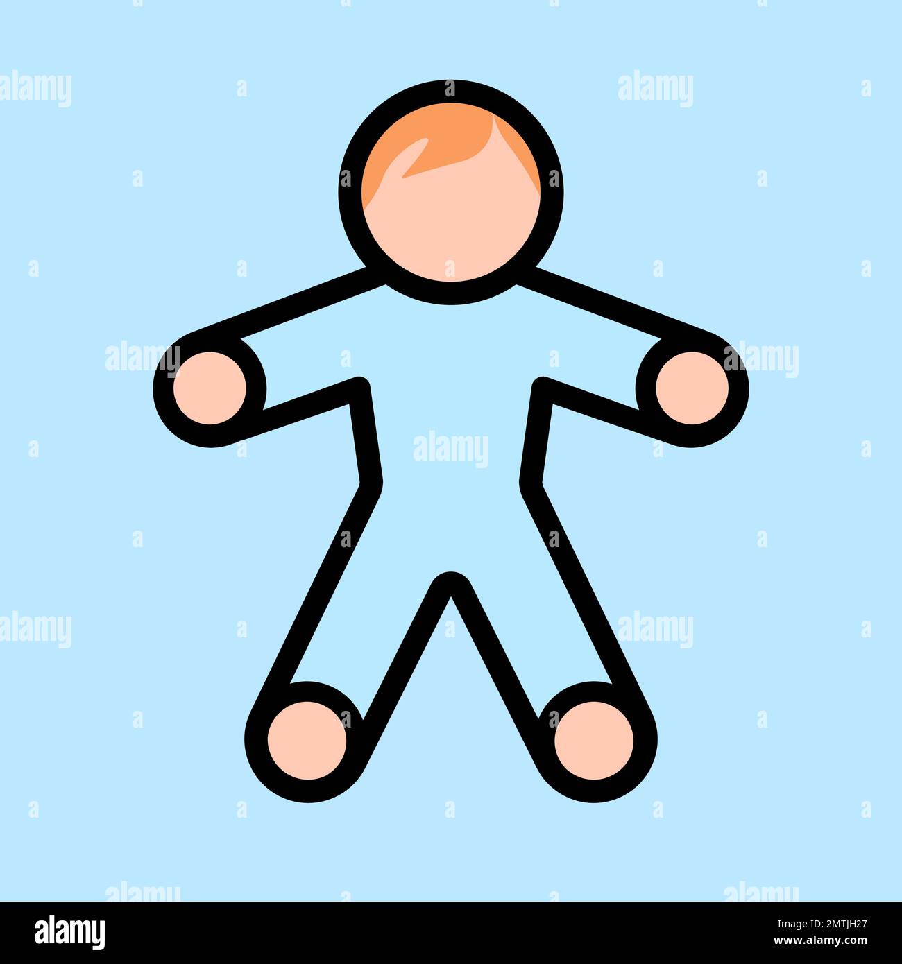 Male baby icon isolated on blue background. vector illustration Stock ...
