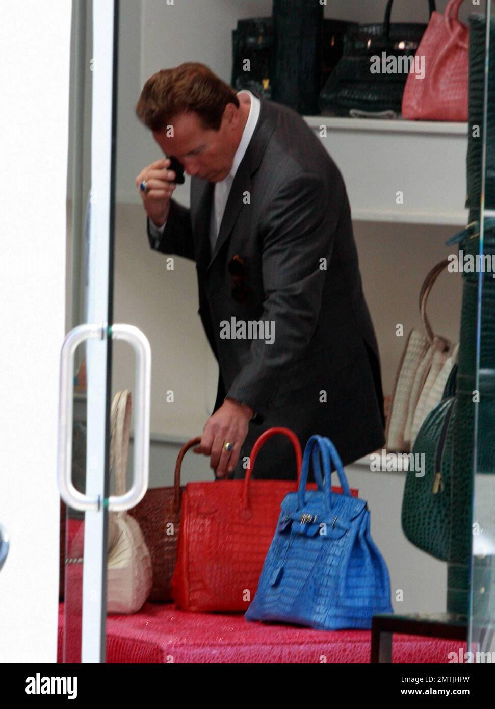 EXCLUSIVE!! California Governor and actor Arnold Schwarzenegger gets in ...