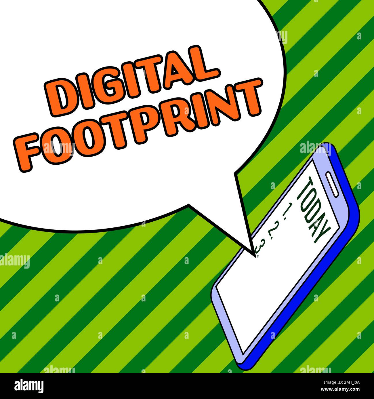 Text sign showing Digital Footprint. Internet Concept uses digital ...