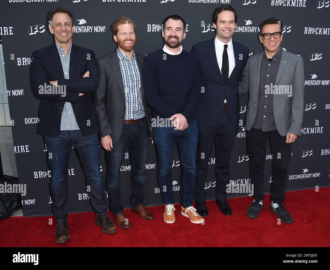 Seth Meyers, from left, executive producer/director Alexander Buono ...
