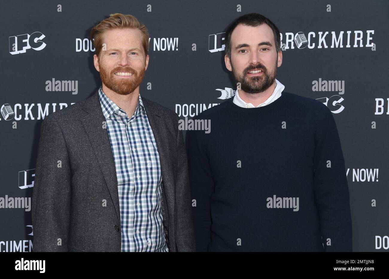Alexander Buono, left, and Rhys Thomas arrive at the "Brockmire" and ...