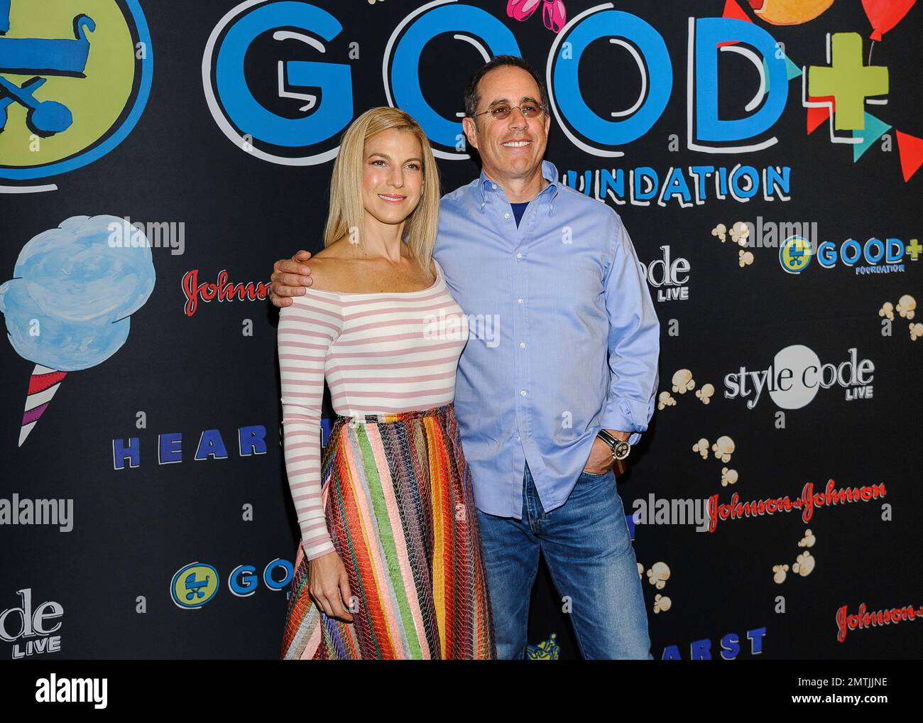 Jessica Seinfeld, left, and Jerry Seinfeld attend the GOOD+ Foundation ...