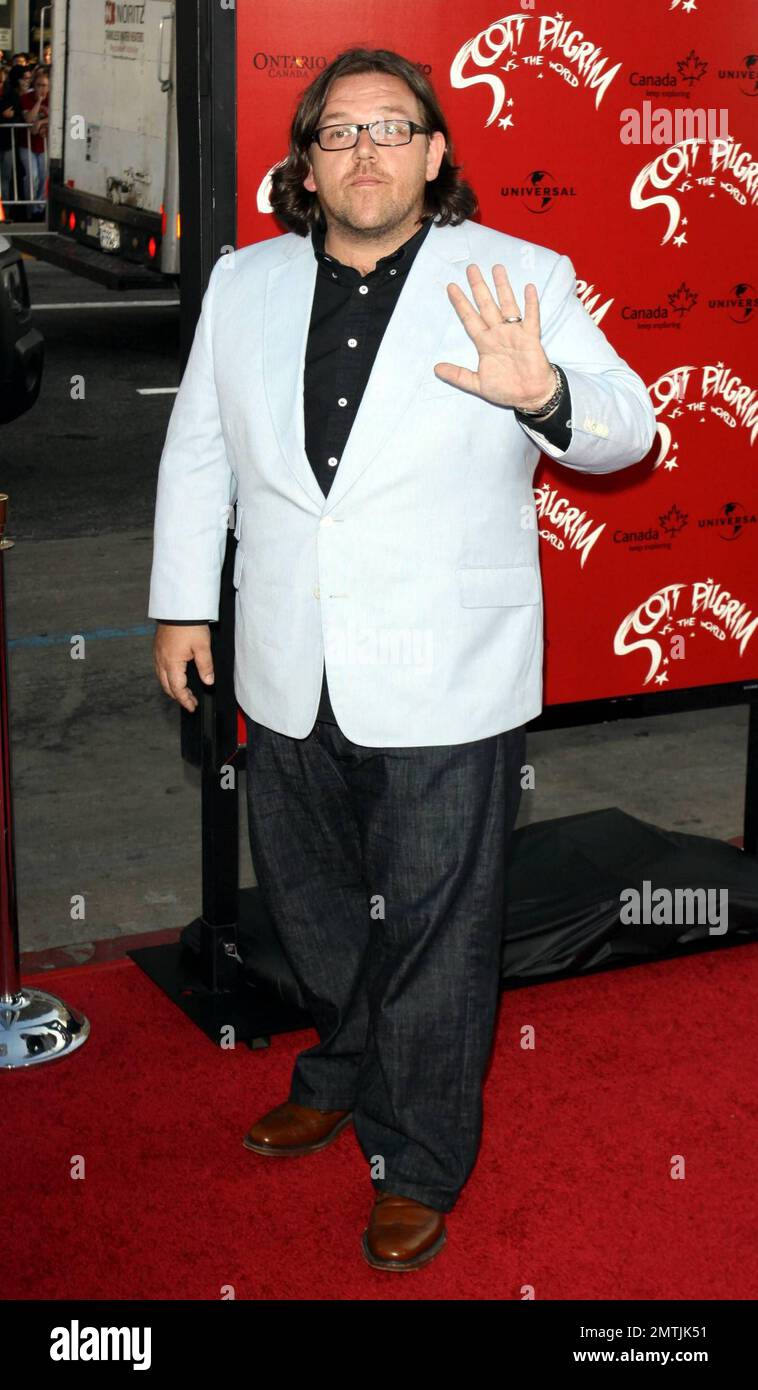 Actor Nick Frost arrives at the "Scott Pilgrim vs the World" Premiere ...
