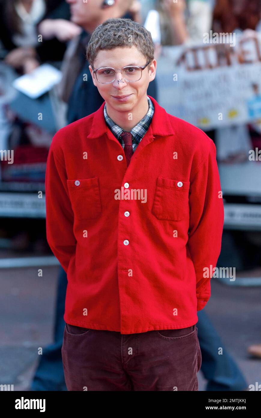Michael Cera sports MC written in marker on his nose as he appears at ...