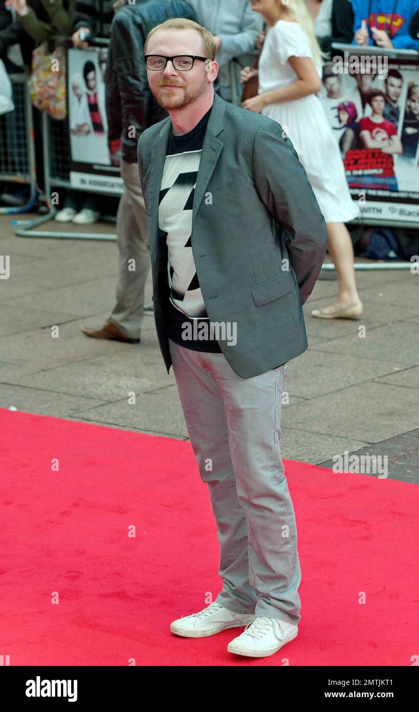 Simon Pegg appears at the European premiere of "Scott Pilgrim vs The ...